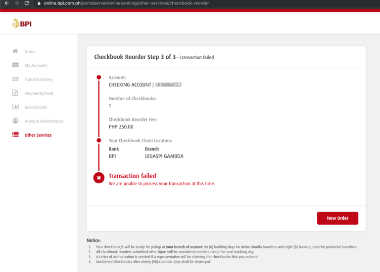 How to reorder checkbook from BPI • Catzie.net Blog